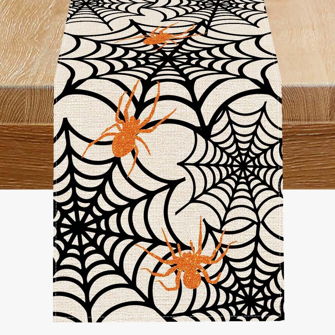 Amazon.com: PANDICORN Halloween Spider Web Table Runner 13x72 Inch ...