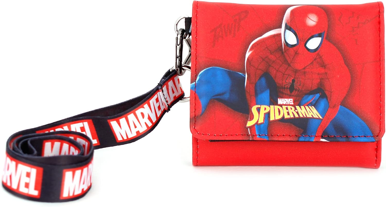 Amazon.com: FLYBOT Superhero Spider Man Wallet Comics Avengers Velcro ...