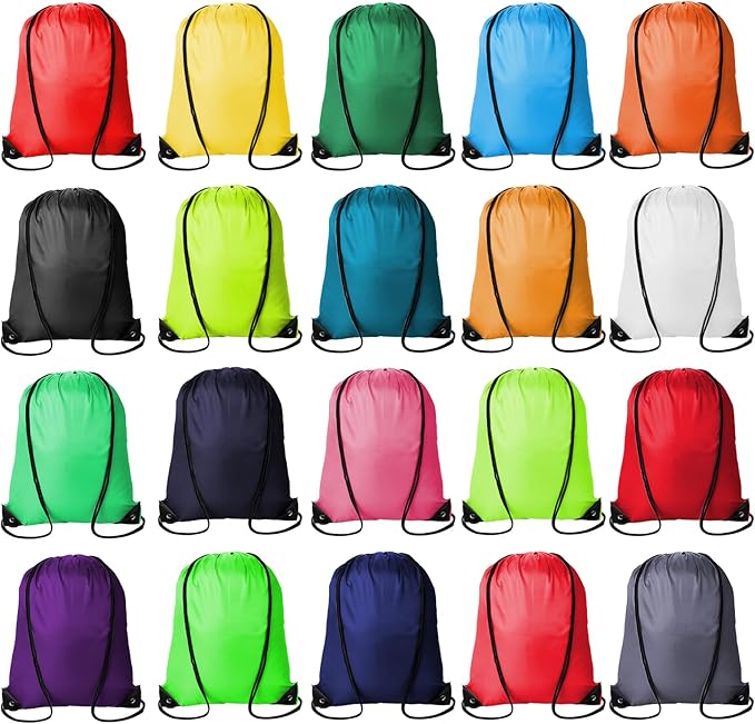 Amazon.com | Kuhome 20Pcs Drawstring Backpacks Bulk String Bag Cinch ...
