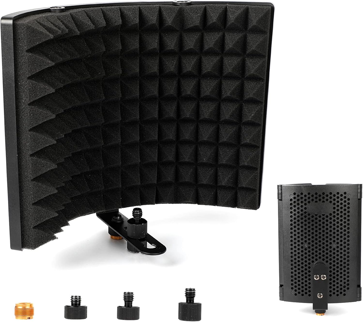 Moman Microphone-Isolation-Shield-Reflection-Filter 3-Panel Mic Screen ...