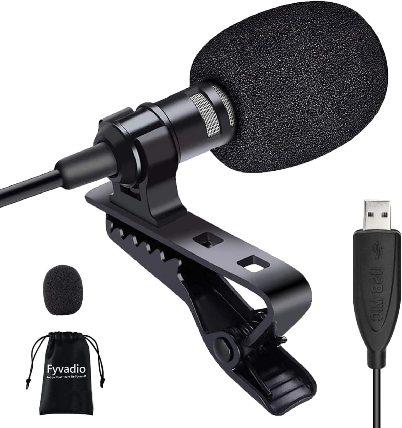 Mini USB Microphone for Chat & Skype, Desktop/Laptop PC Mic (Mini Mic ...
