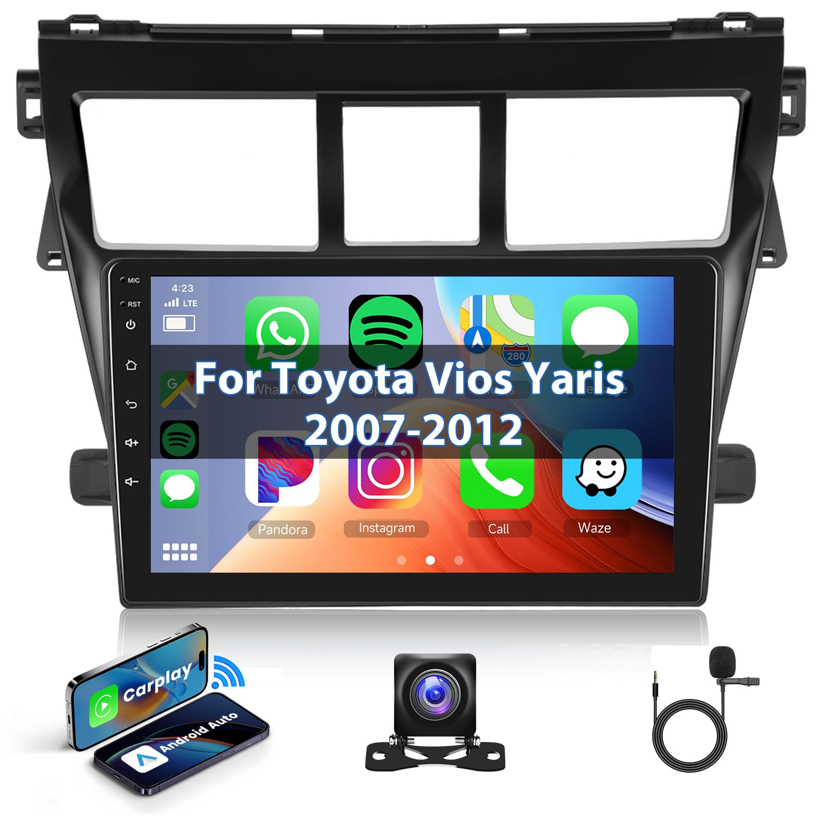 Snapklik.com : Android Car Radio For Toyota Yaris Vios 2007-2012 Head ...