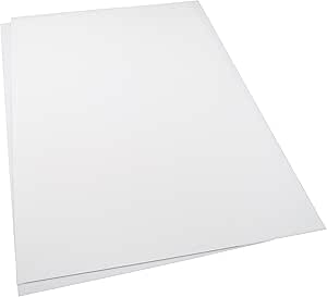 Generic Plasticard 2 Large Sheets of 1.5mm (0.060 inch) Matt White ...