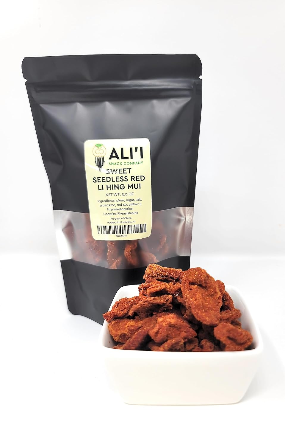 Amazon.com: Alii Snack Company - Seedless Red Li Hing Mui 3 oz ...