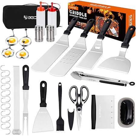 Amazon.com : Griddle Accessories Kit, 135 Pcs Griddle Grill Tools Set ...