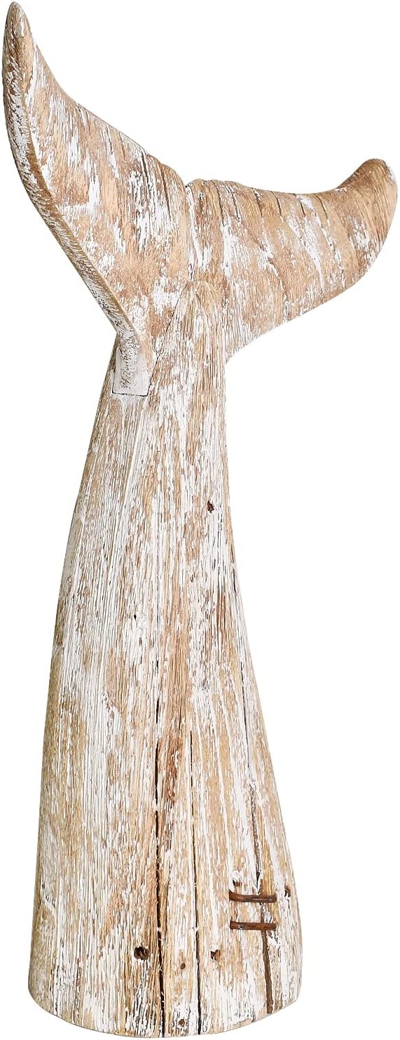 Amazon.com: Morning View Whale Tail Decor Tabletop Nautical Decor Wood ...