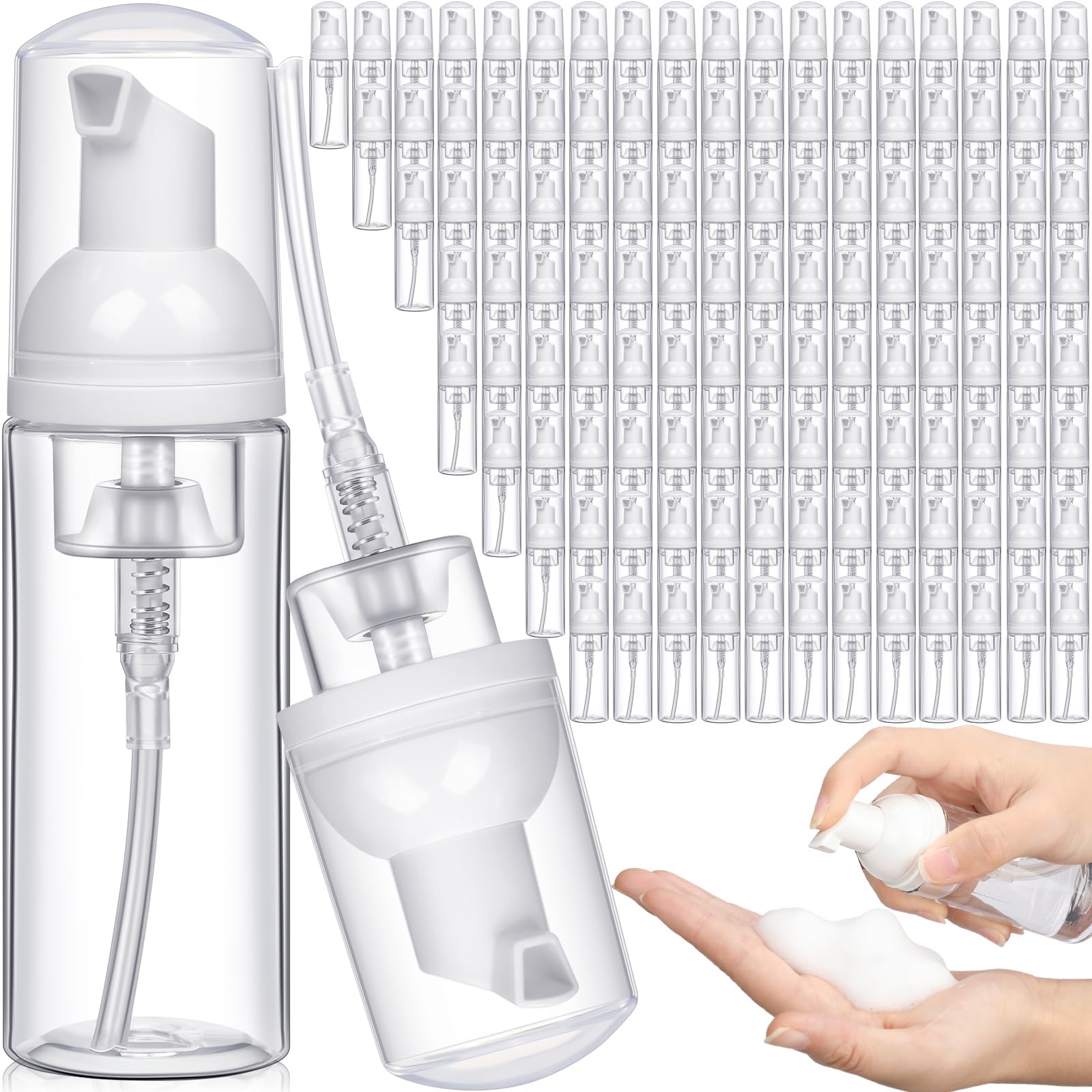 Amazon.com: Dandat 120 Pcs 2 oz Plastic Foam Soap Dispensers Bulk ...