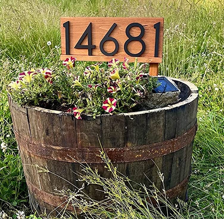 Amazon.com: Benson Customizable Address signs for yard with stakes ...