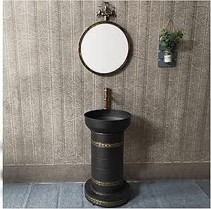 Amazon.co.jp: Luxury Freestanding Pedestal Sink Lavatory Set Company ...