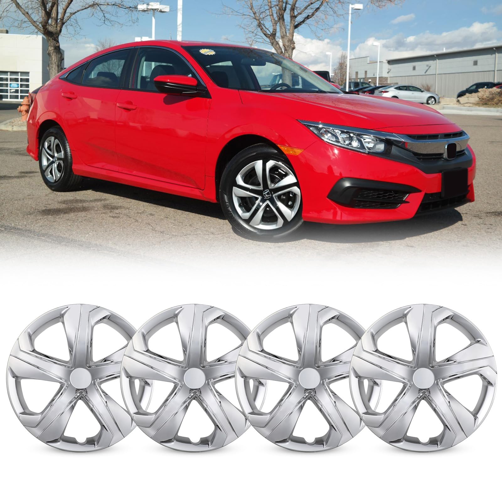 Amazon.com: AUTOWIKI 16" Hub Caps Wheel Rim Cover Compatible for 2016 ...
