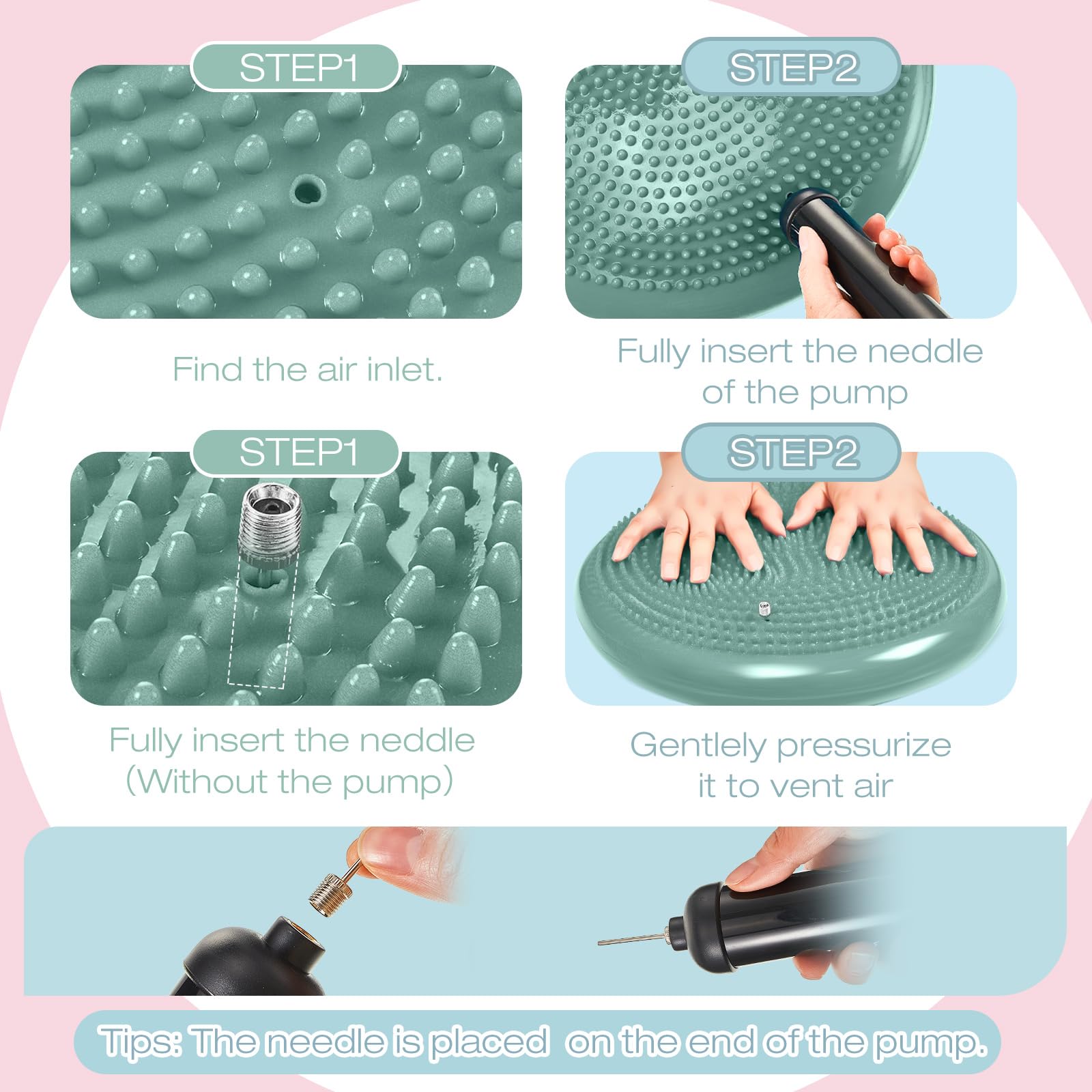 Snapklik.com : Amylove 6 Pcs Wiggle Seat Inflated Wobble Cushion For ...