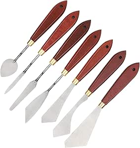 Amazon.com: Palette Knife Painting Knives Flexible Tools Birch ...