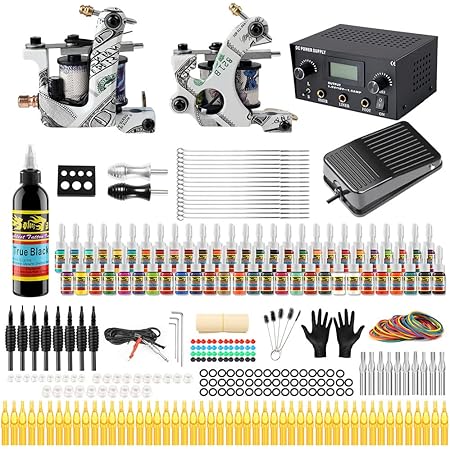 Amazon.com: Grinder Tattoo Kit by Pirate Face Tattoo / 4 Tattoo Machine ...