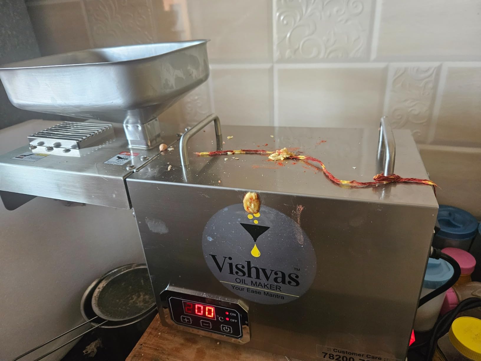 Vishvas Oil Maker Machine For Home Use Vi-582Tc 600 Watts Cold Oil ...