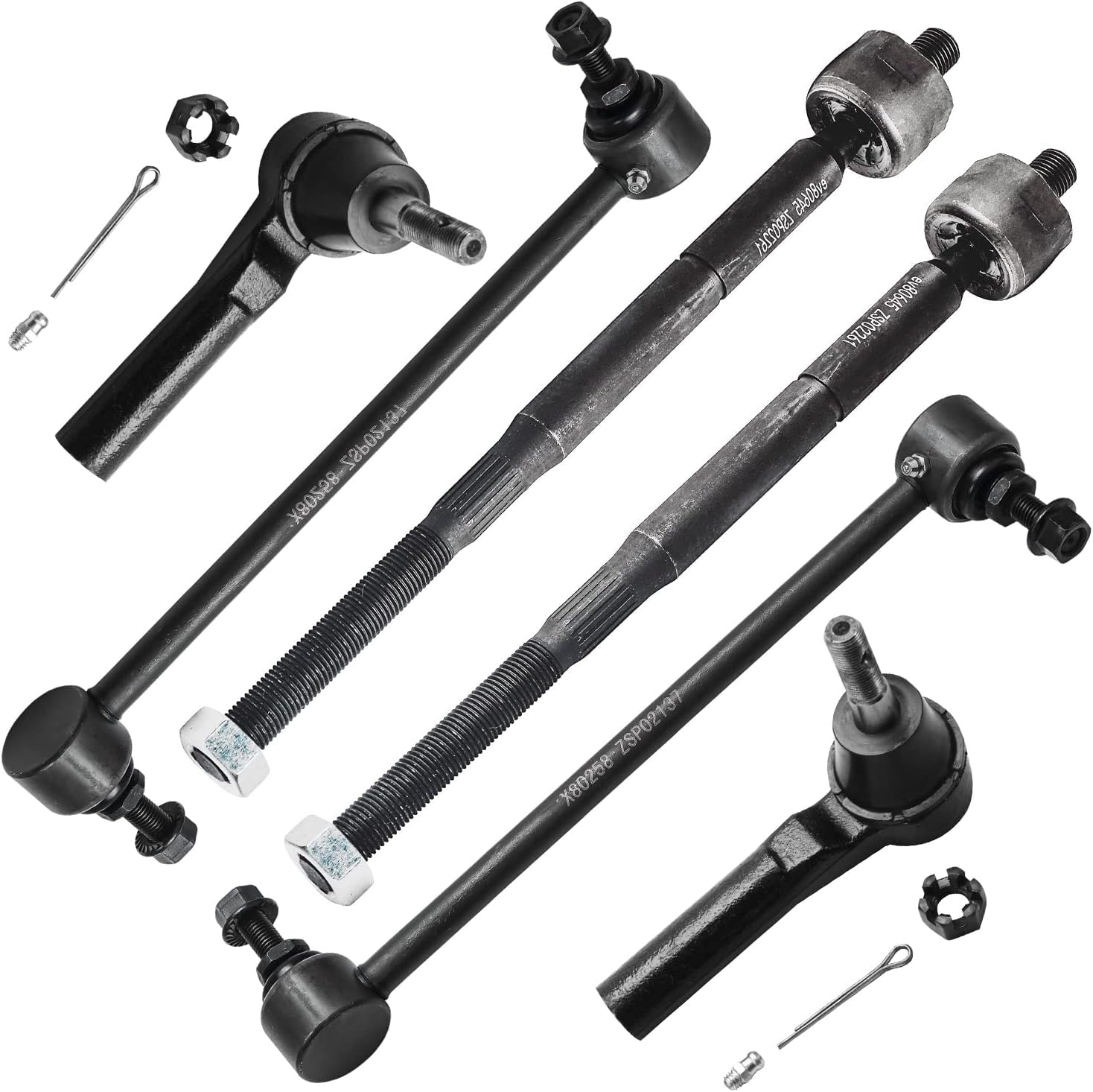 Amazon.com: Koxot 4pcs Front Inner & Outer Tie Rod Ends Kit for Jeep ...