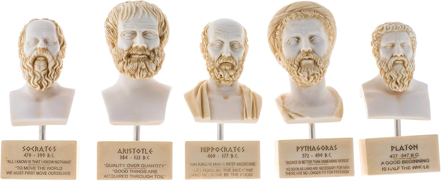 Set of Greek Philosophers Busts Socrates Aristotle Philippines | Ubuy