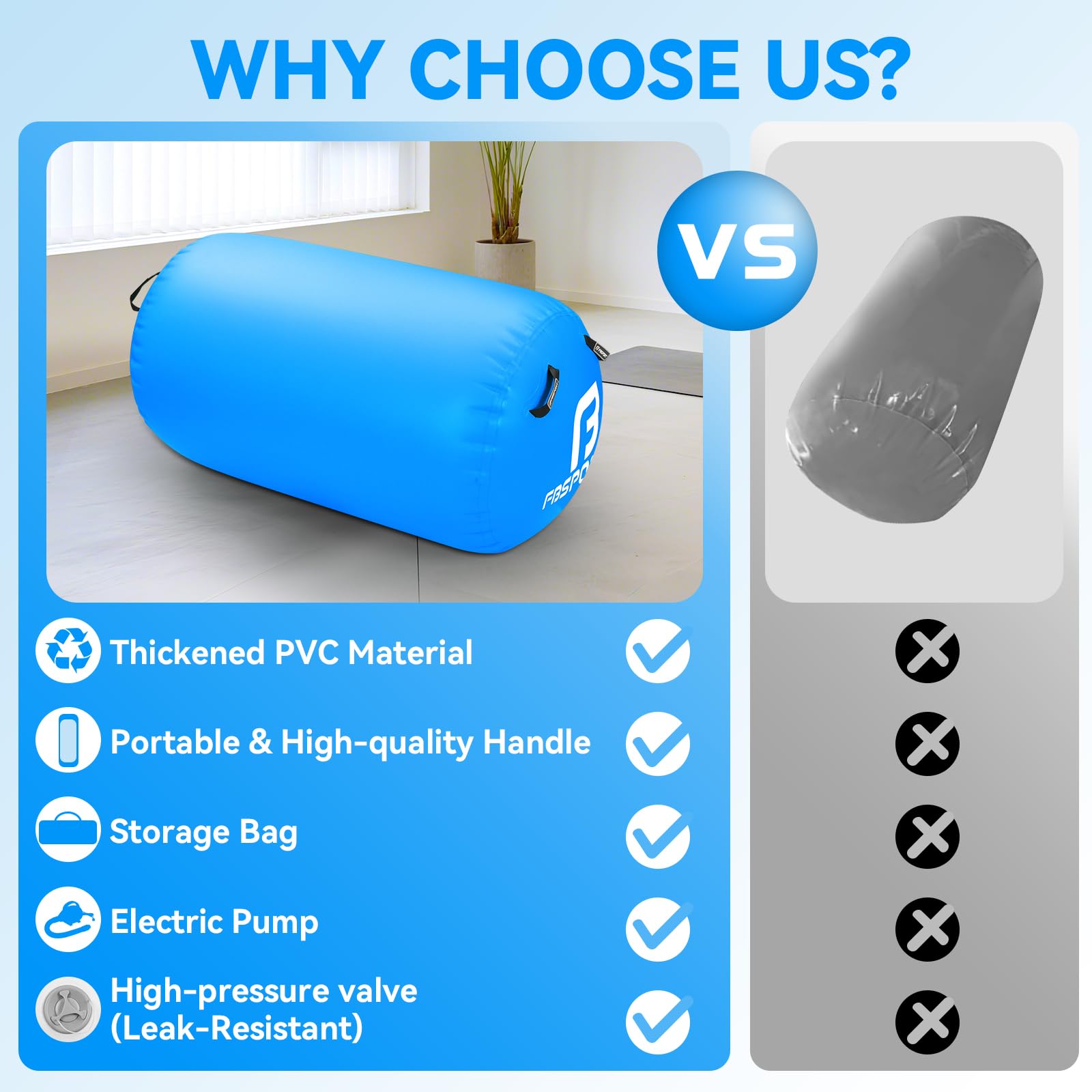 Snapklik.com : Air Roller Gymnastics Barrel, Inflatable Gymnastics Air ...