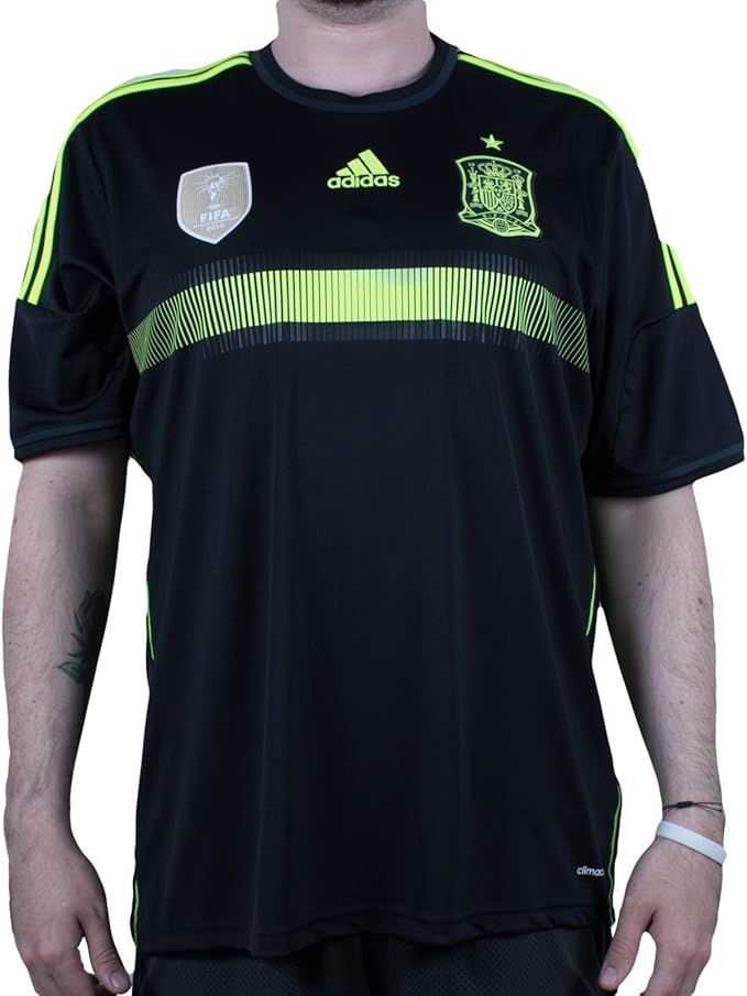 Amazon.com: adidas Spain Away Soccer Jersey - 2014 World Cup (Black ...