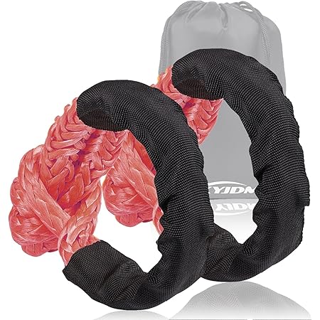 Amazon.com: SKYJDM Synthetic Soft Shackle Recovery Kit - 1/2 in x 22 in ...