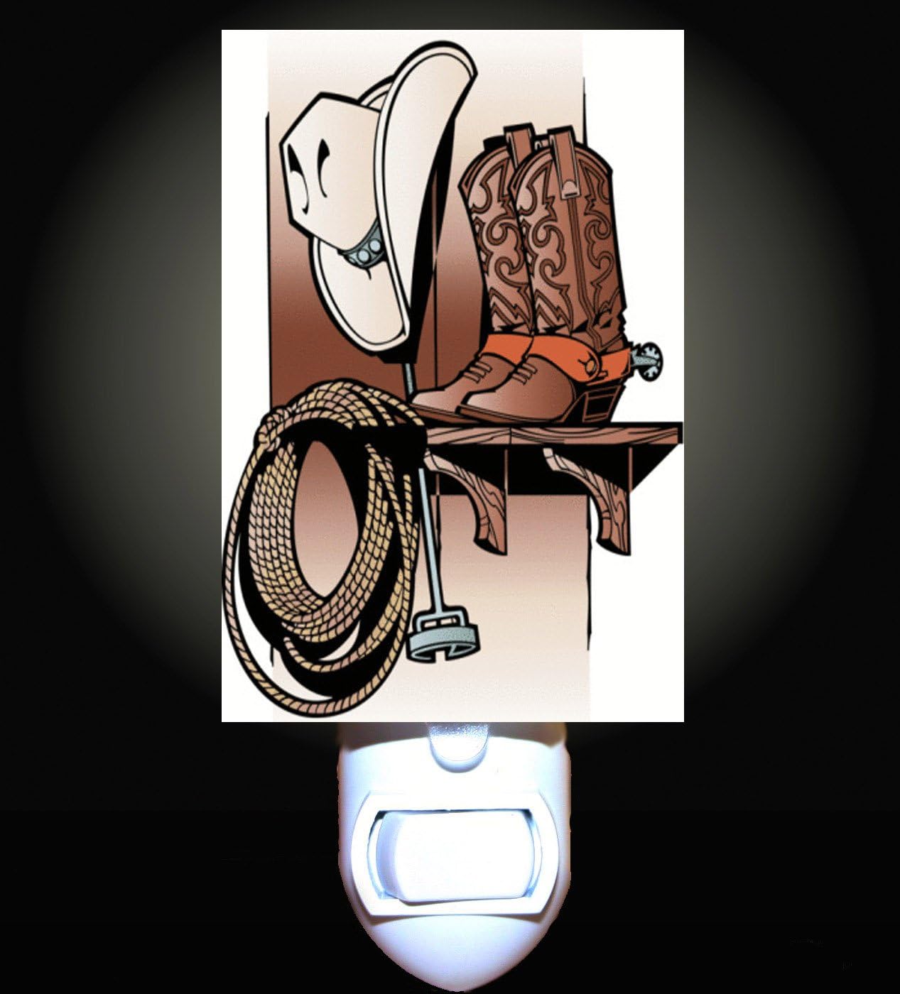 Cowboy Attire Decorative Night Light - Western Cowboy Boots Bathroom ...