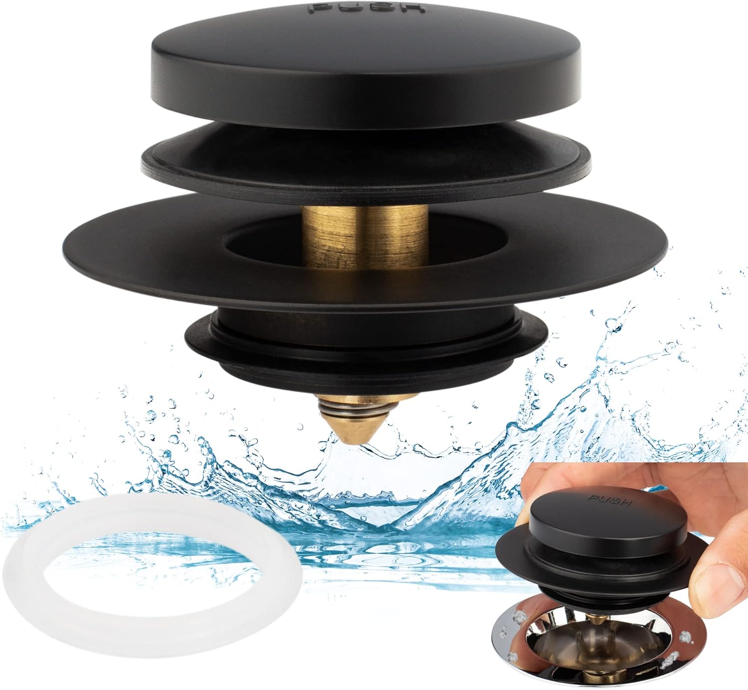 Amazon.com: Artiwell Universal Tip Toe Bath Drain Stopper and Cover ...