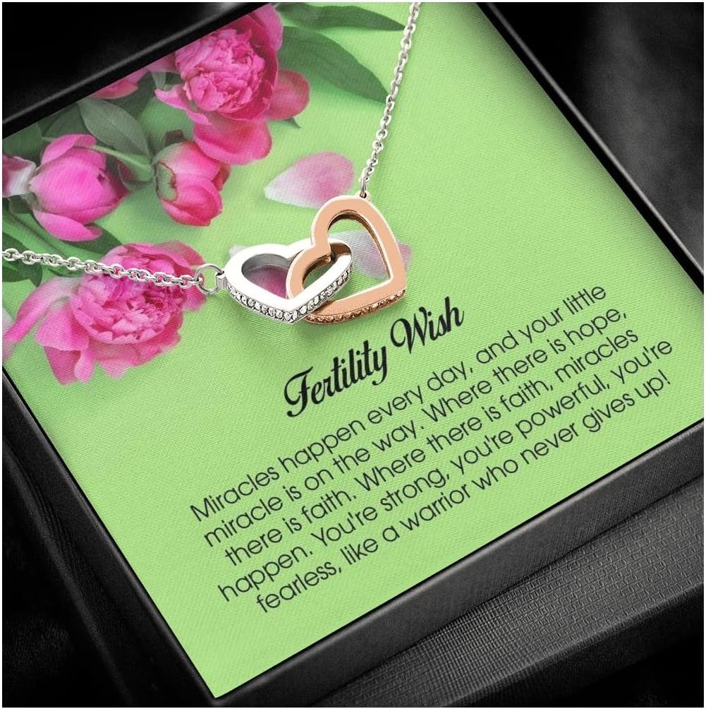 Amazon.com: Fertility Wish Gift, Interlocking Heart Necklace, Fertility ...
