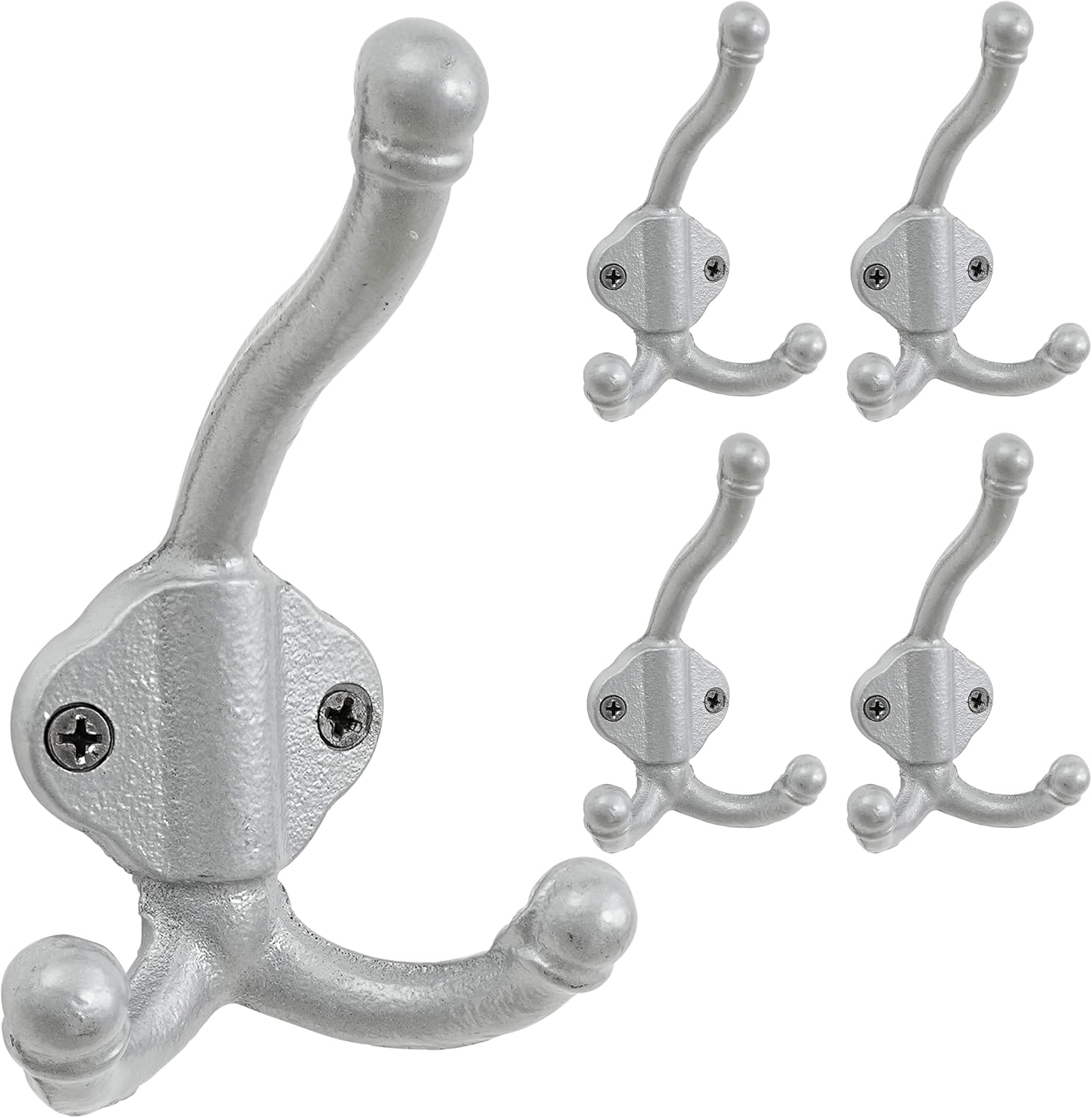 Amazon.com: Dseap Cast Iron Wall Hooks L=5”, Heavy Duty Coat Hooks ...