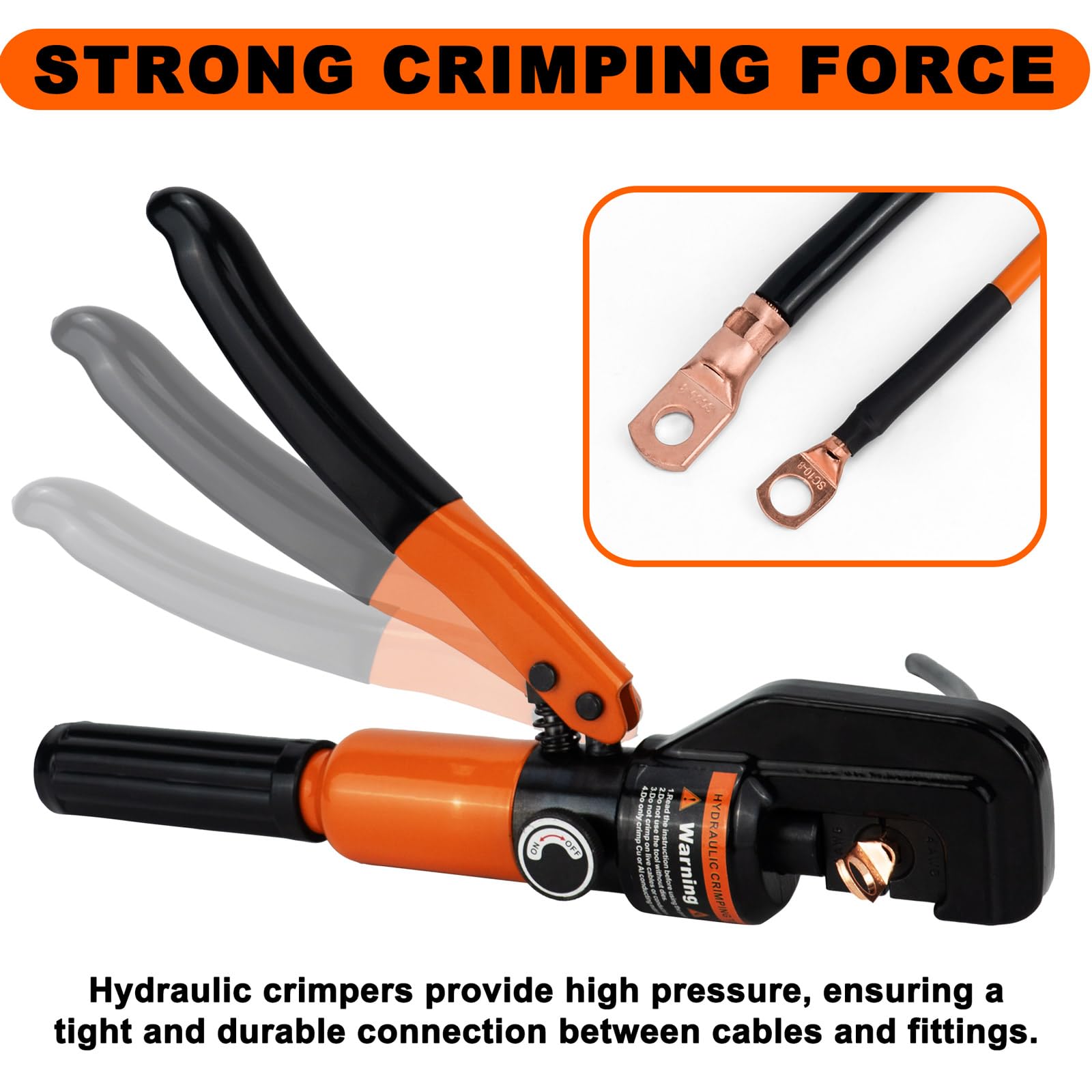 Snapklik.com : Sanuke Hydraulic Crimping Tool 10 Tons 12 AWG To 2/0 AWG ...