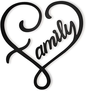 Amazon.com: Vivegate Metal Family Infinity Heart 12.5"X11.5" Wall Sign ...