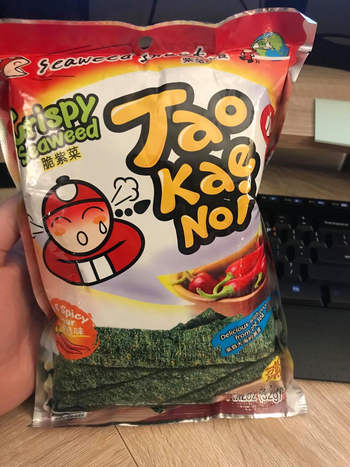 Amazon.com: Tao Kae Noi Crispy Seaweed Snack, Hot & Spicy , 1.12 oz (32 ...