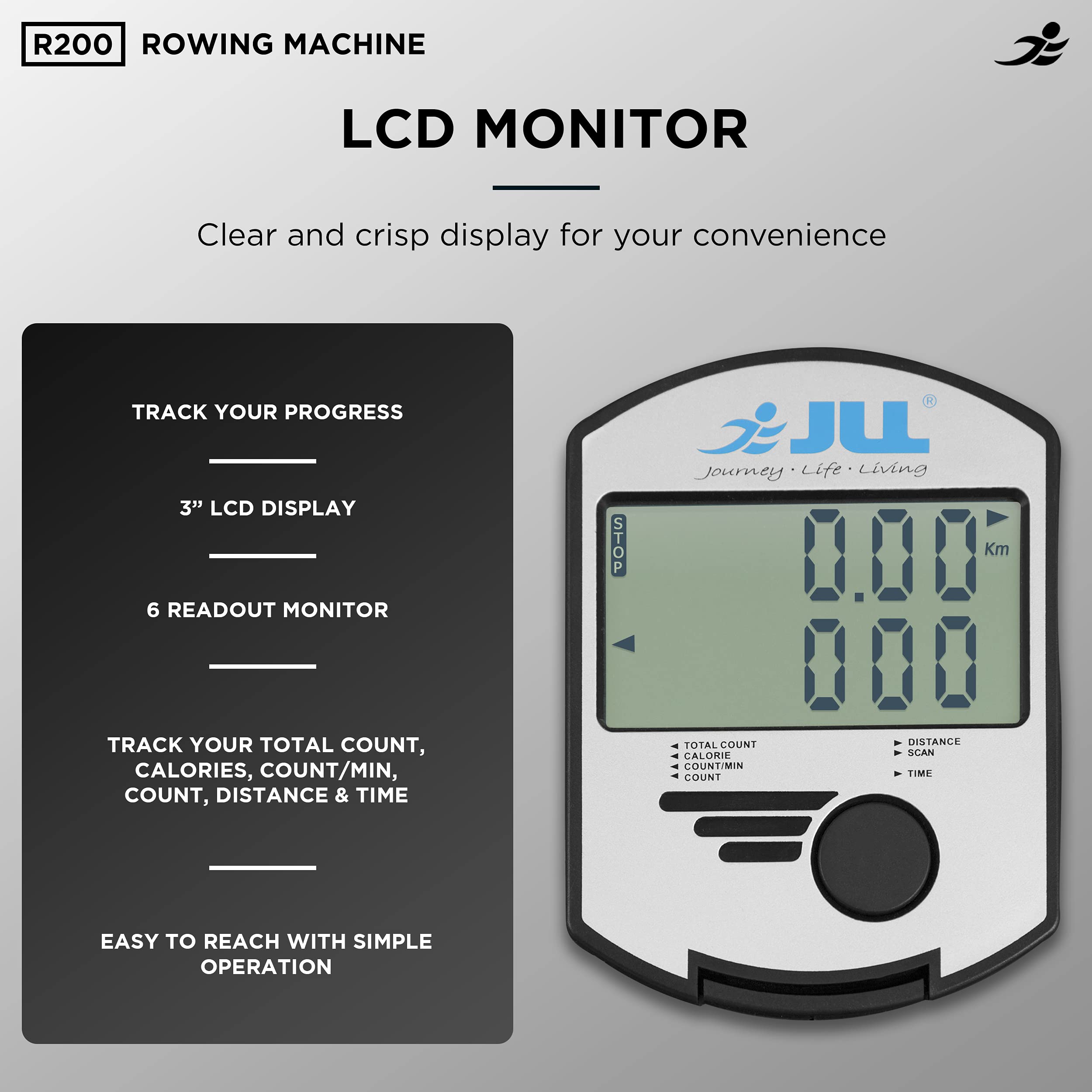 JLL® R200 Luxury Home Rowing Machine, 2022 Model Rowing Machine Fitness ...