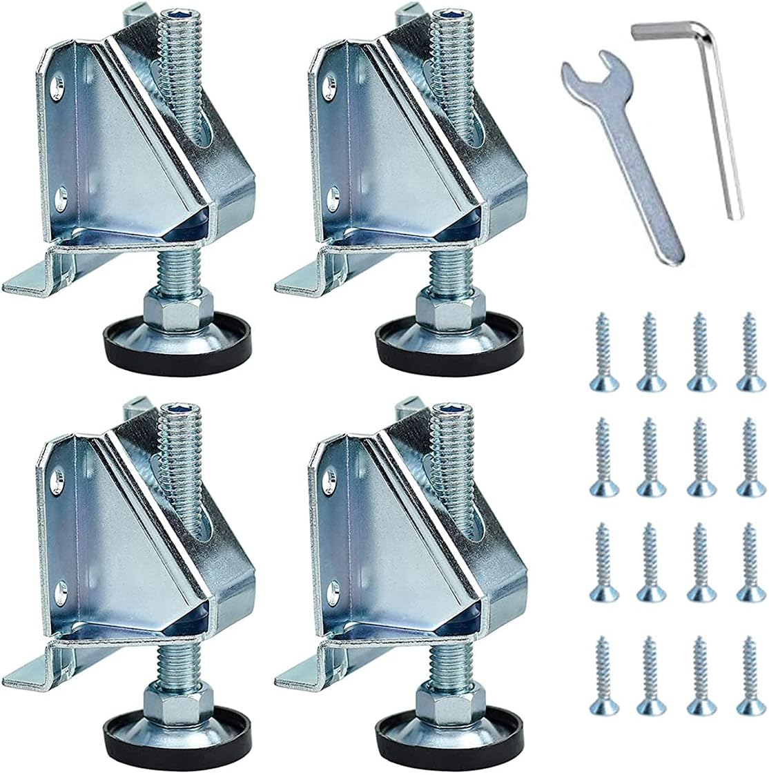 Smavles Furniture Levelers Heavy Duty 4 Pcs Adjustable Steel Cabinet ...
