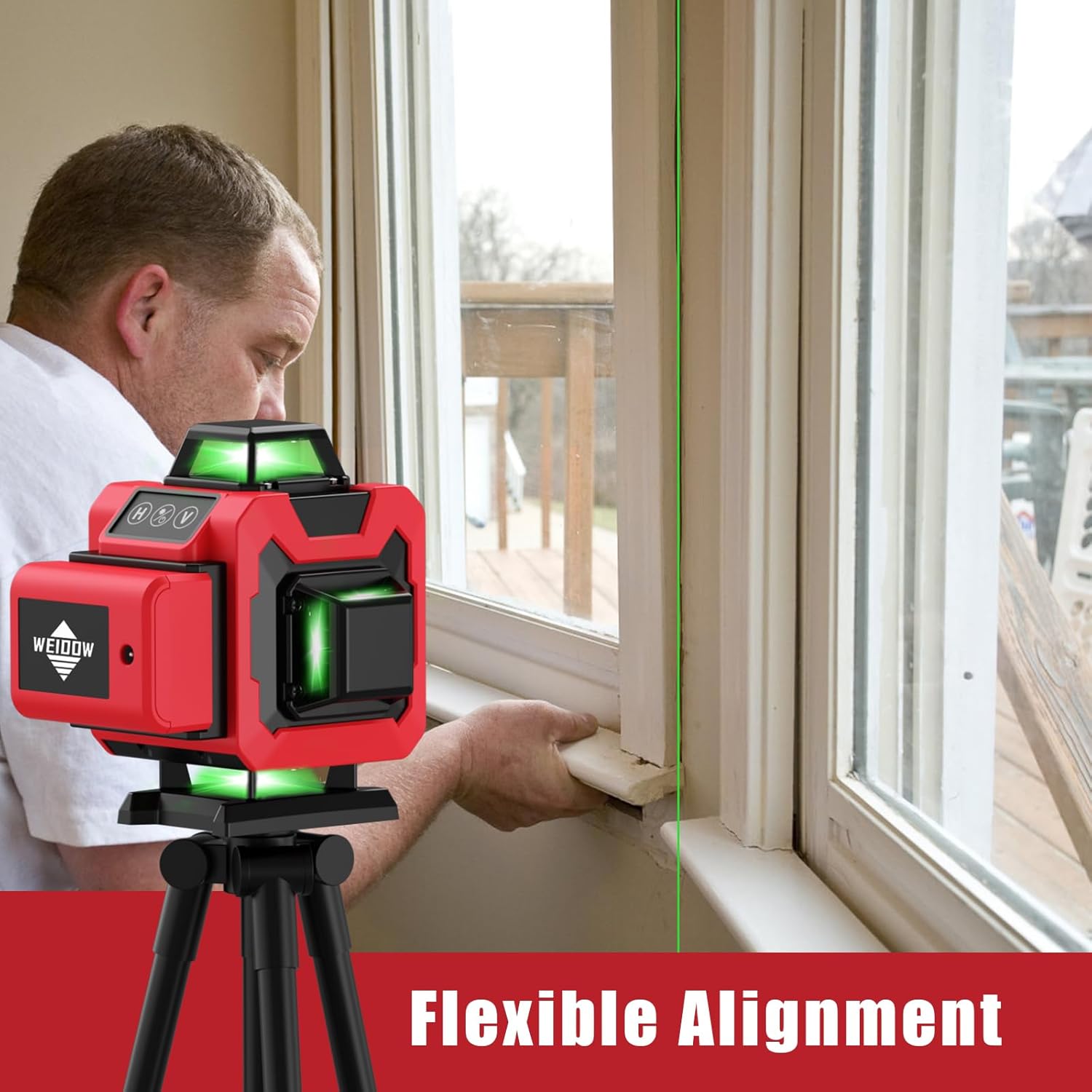 Laser Level,WEIDDW 4D 16 Lines Laser Level Self Leveling Tool for ...