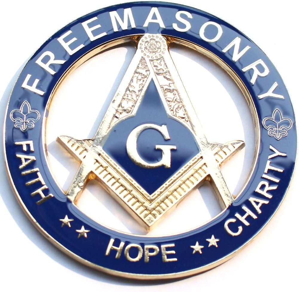 Amazon.com: Masonic Freemasonry Faith, Hope, Charity Auto Emblem Car ...