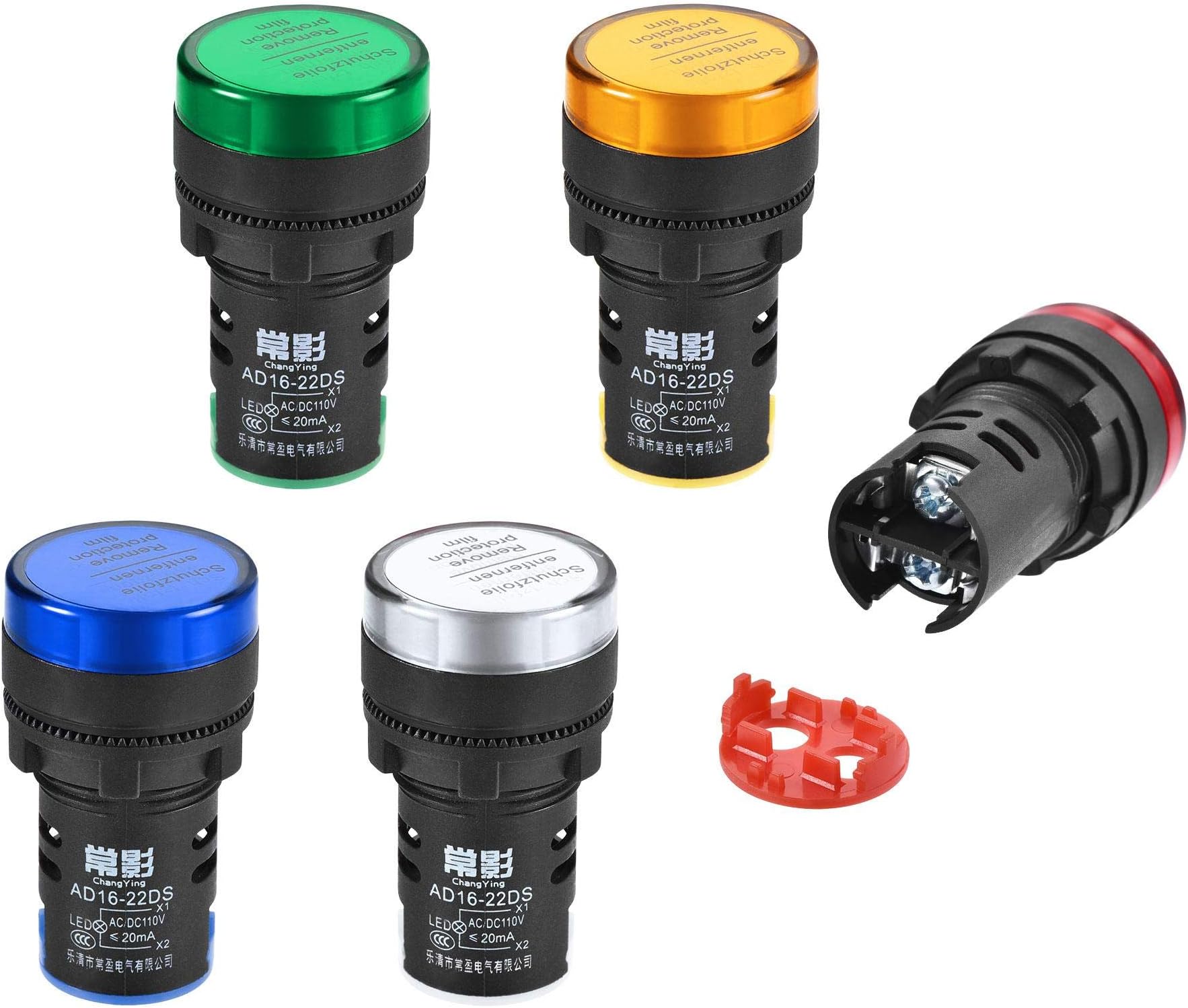 Amazon.com: uxcell Energy Saving LED Indicator Light AC/DC 110V ...