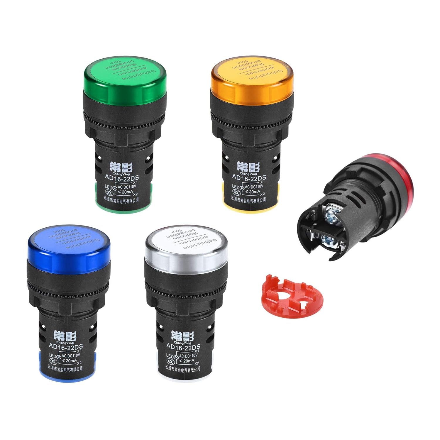 uxcell Energy Saving LED Indicator Light AC/DC 110V Dustproof ...