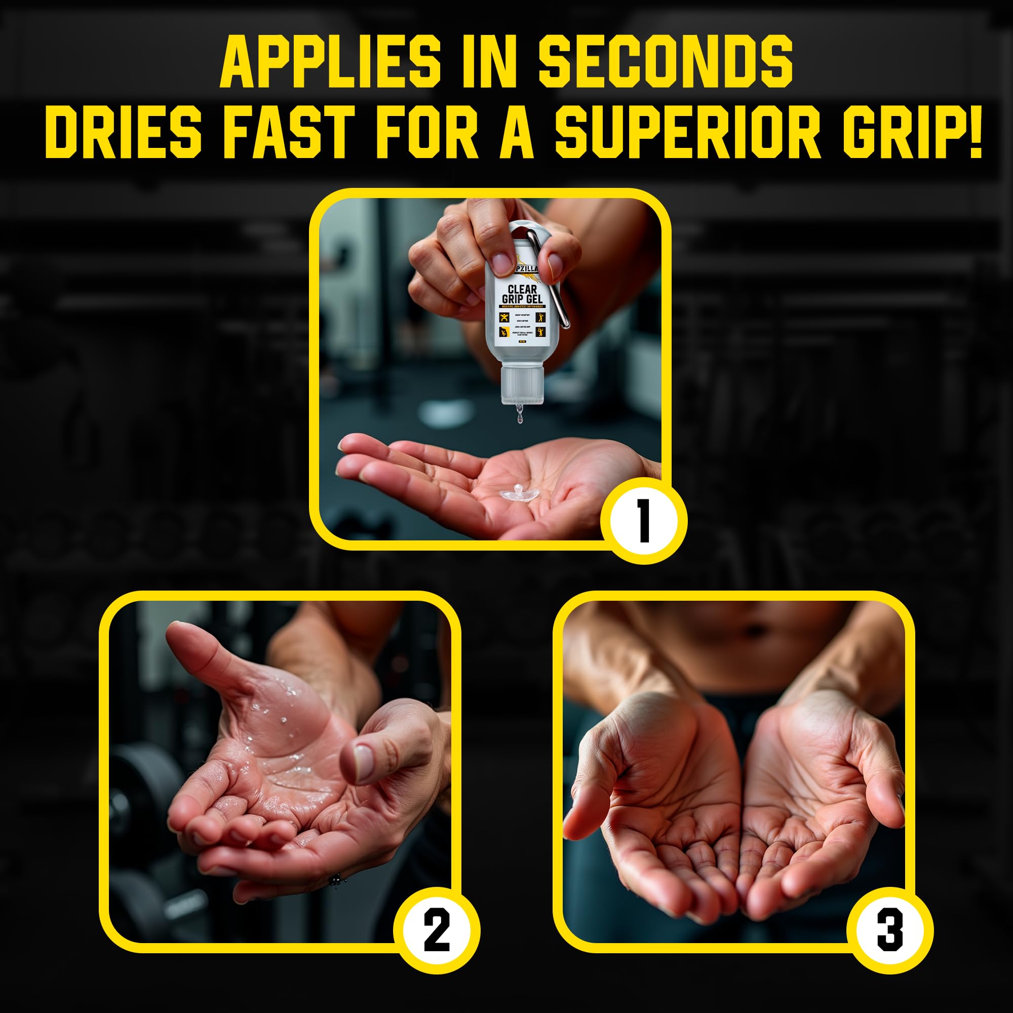 Snapklik.com : GRIPZILLA Clear Liquid Chalk Gel - Chalk Mess-Free Grip ...