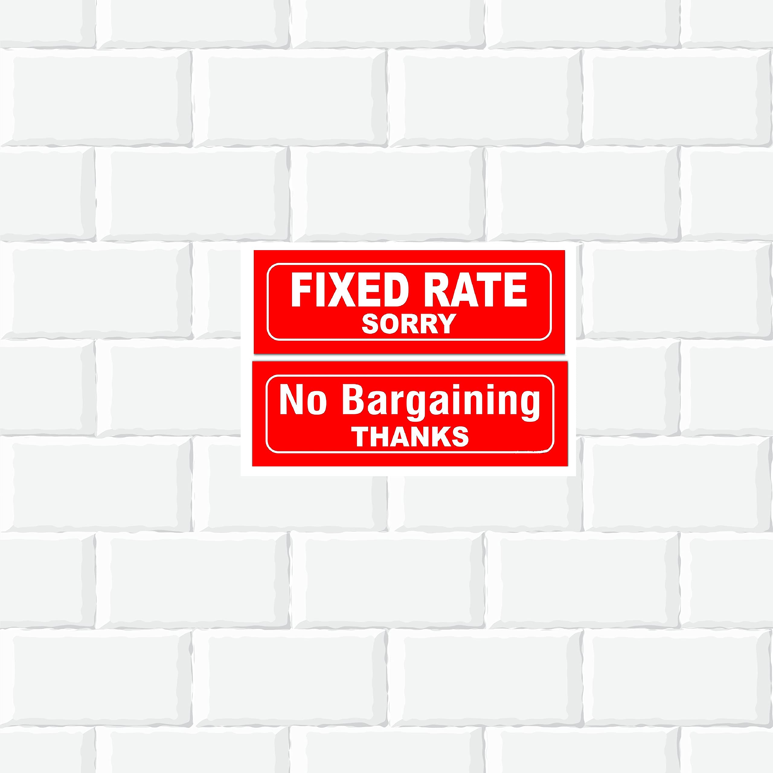 Fixed Rate Sign SIGN EVER™ Fixed Rate No Bargaining Combo Pack Sign