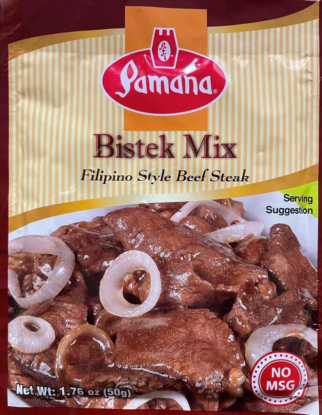 Amazon.com : Pamana Bistek Mix Filipino Style Beef Steak 1.76 oz (50g ...