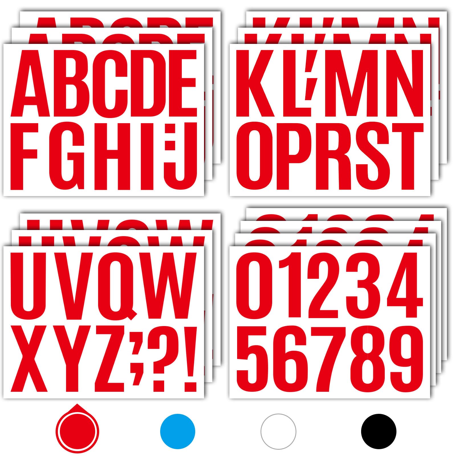 Amazon.com: Seloom 13 Sheets Alphabet Stickers,4 Inch Large Vinyl ...