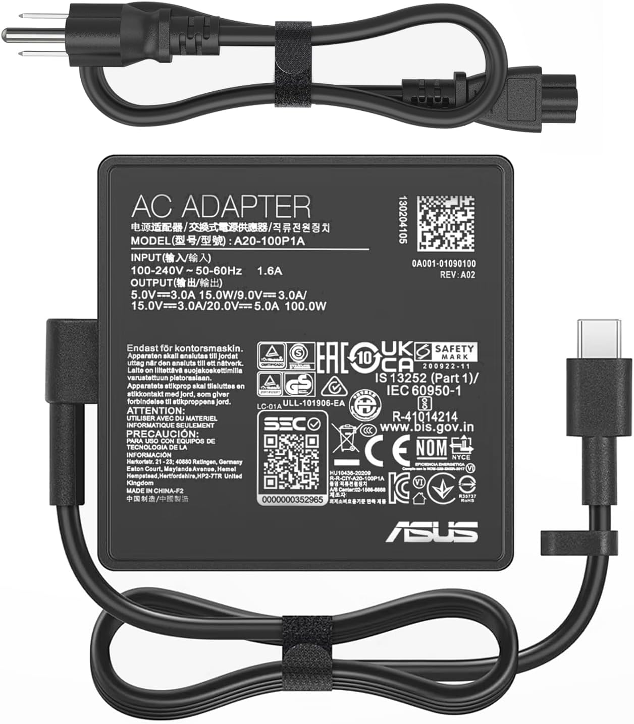 Amazon.com: 100W Laptop USB-C Charger for ASUS ROG Flow X13 Z13 ROG ...