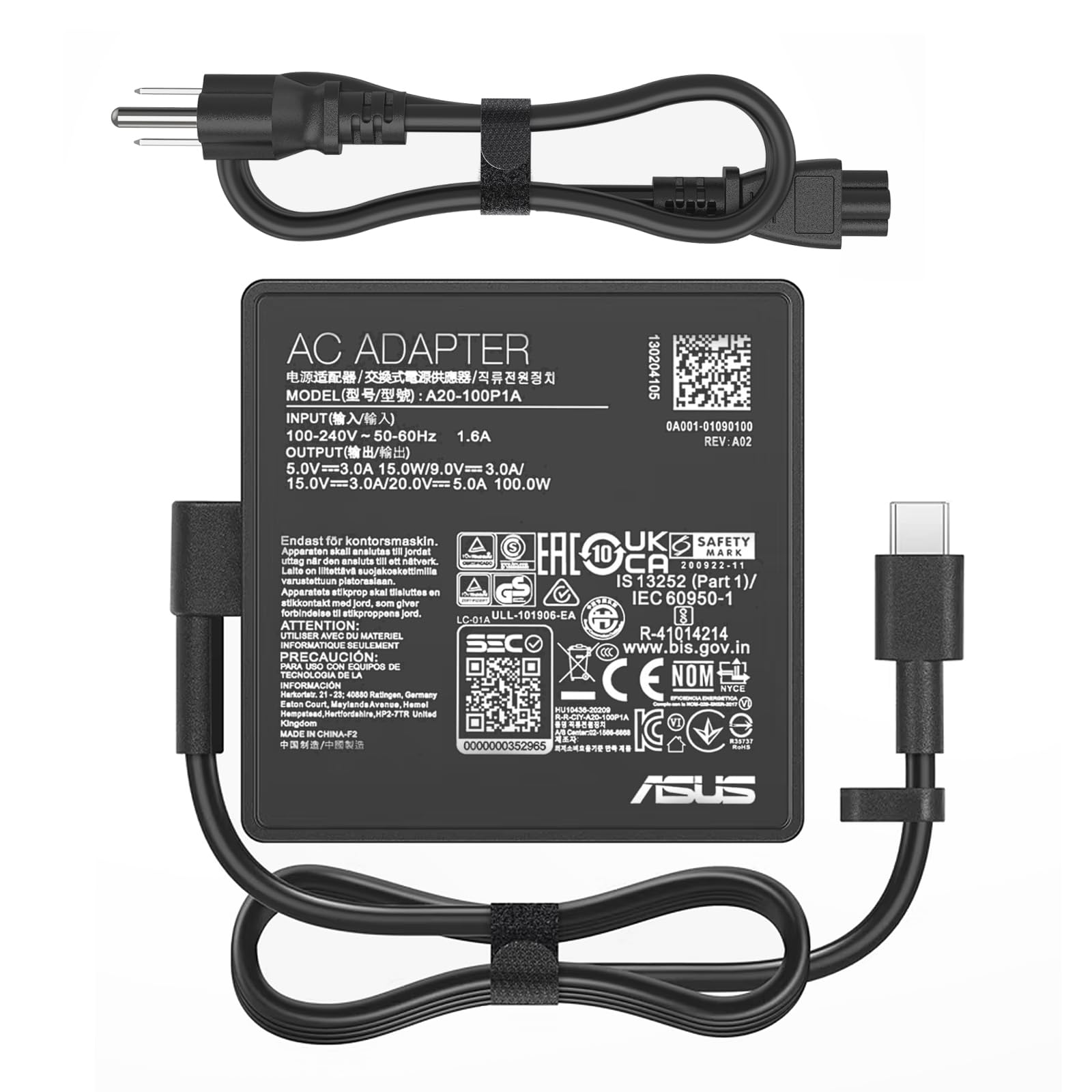Amazon.com: 100W Laptop USB-C Charger for ASUS ROG Flow X13 Z13 ROG ...