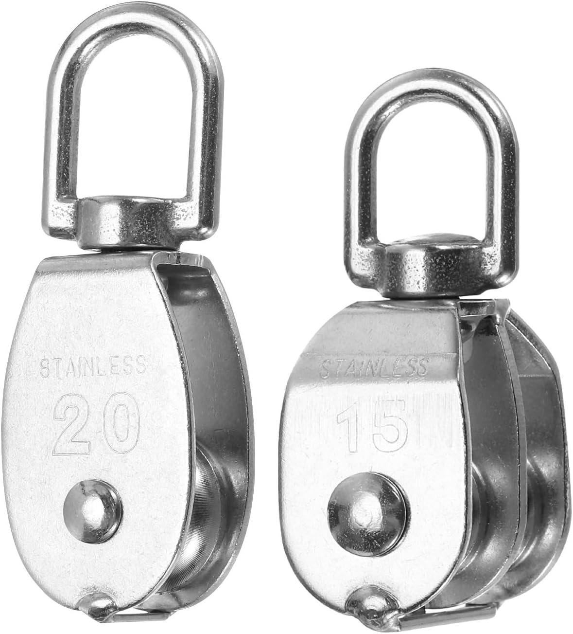 Amazon.com: PATIKIL Single Pulley Double Pulley Block Load 77/165lbs ...