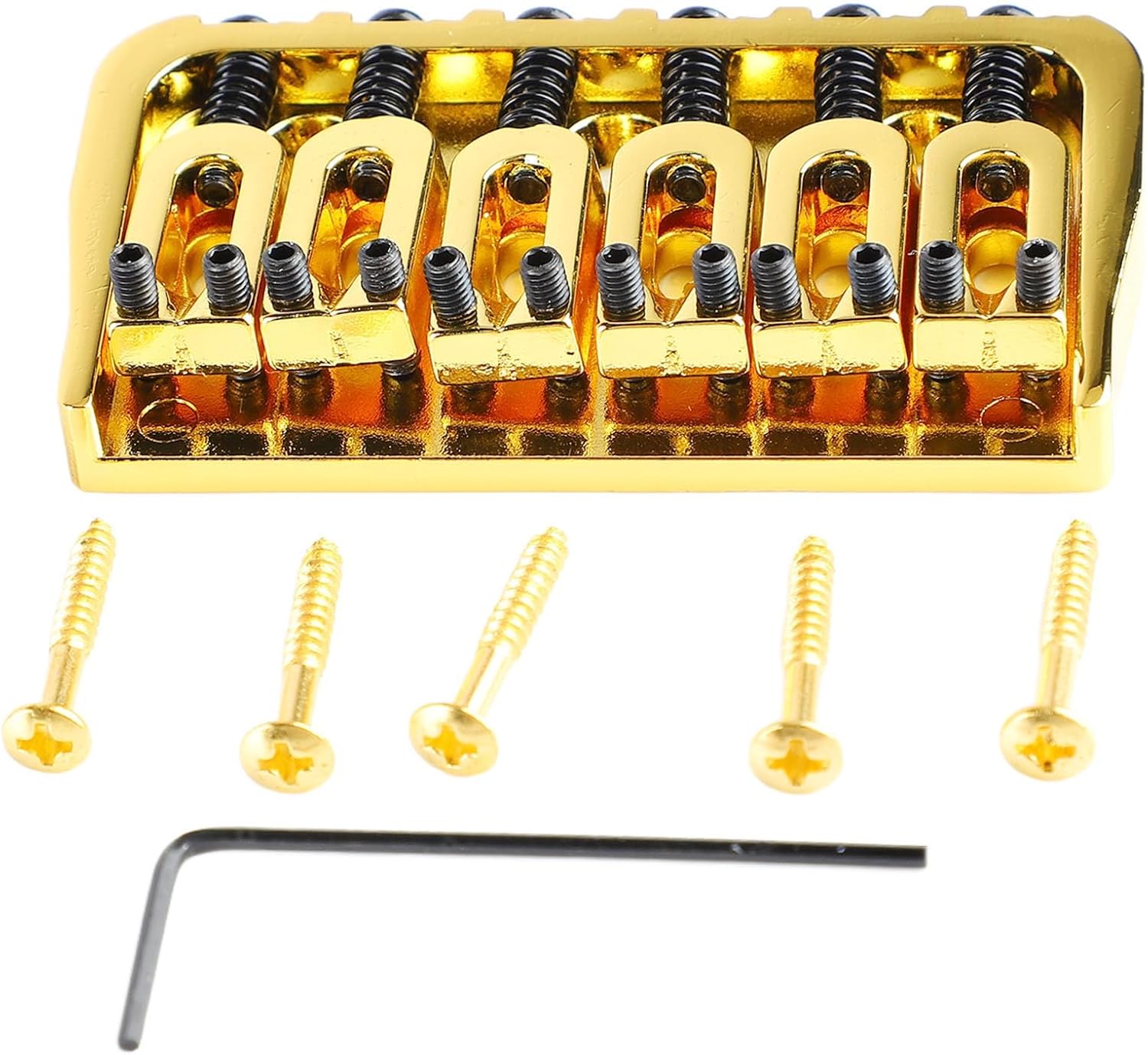 Amazon.com: 6 String Electric Guitar Fixed Bridge, Metal Fixed Hardtail ...