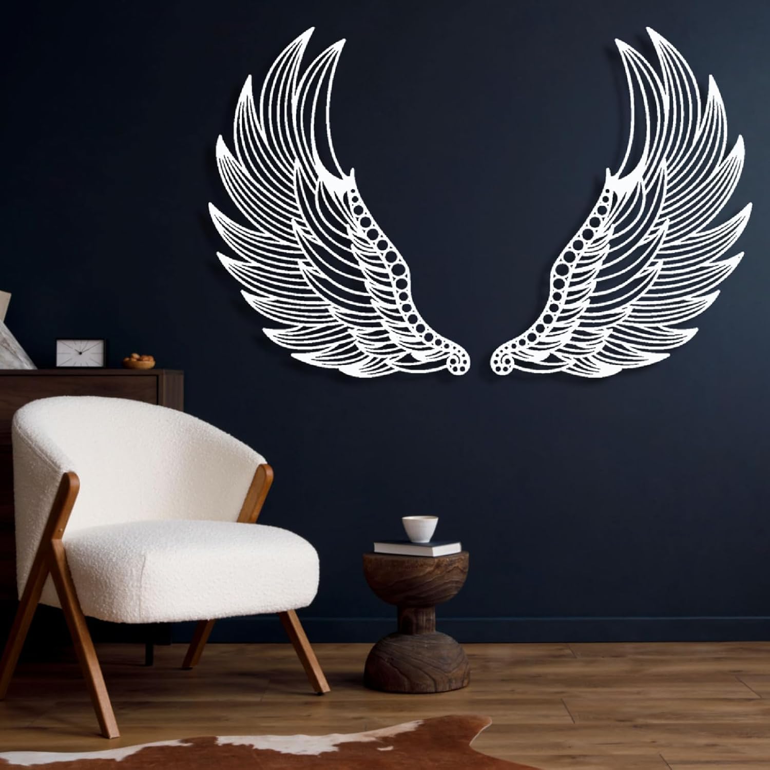 Amazon.com: Metal Wall Art, Metal Angel Wings Wall Decor, Angel Wings ...
