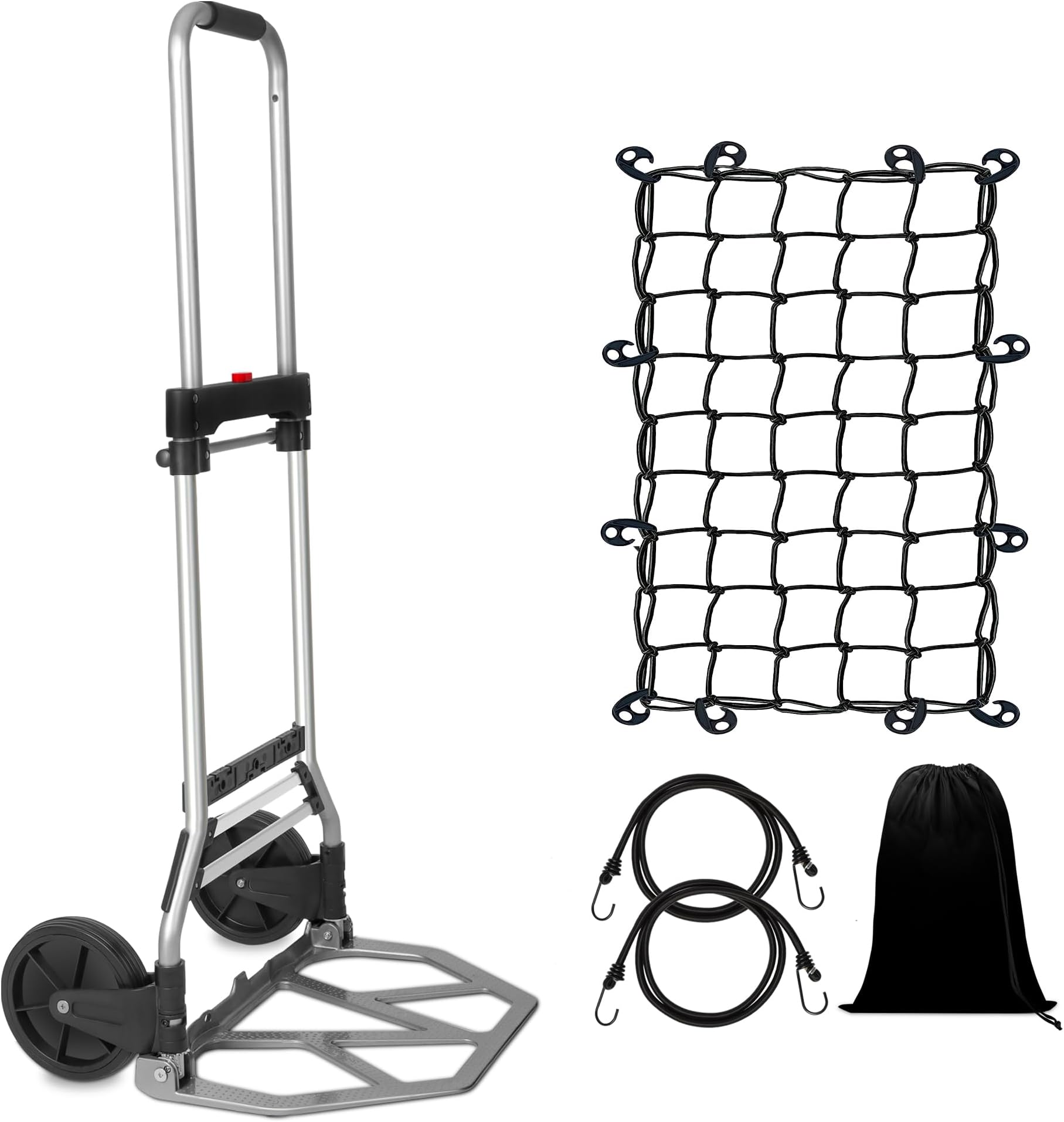 HERZO Aluminium Transportkarre klappbar,70 KG Faltbare Sackkarre mit ...