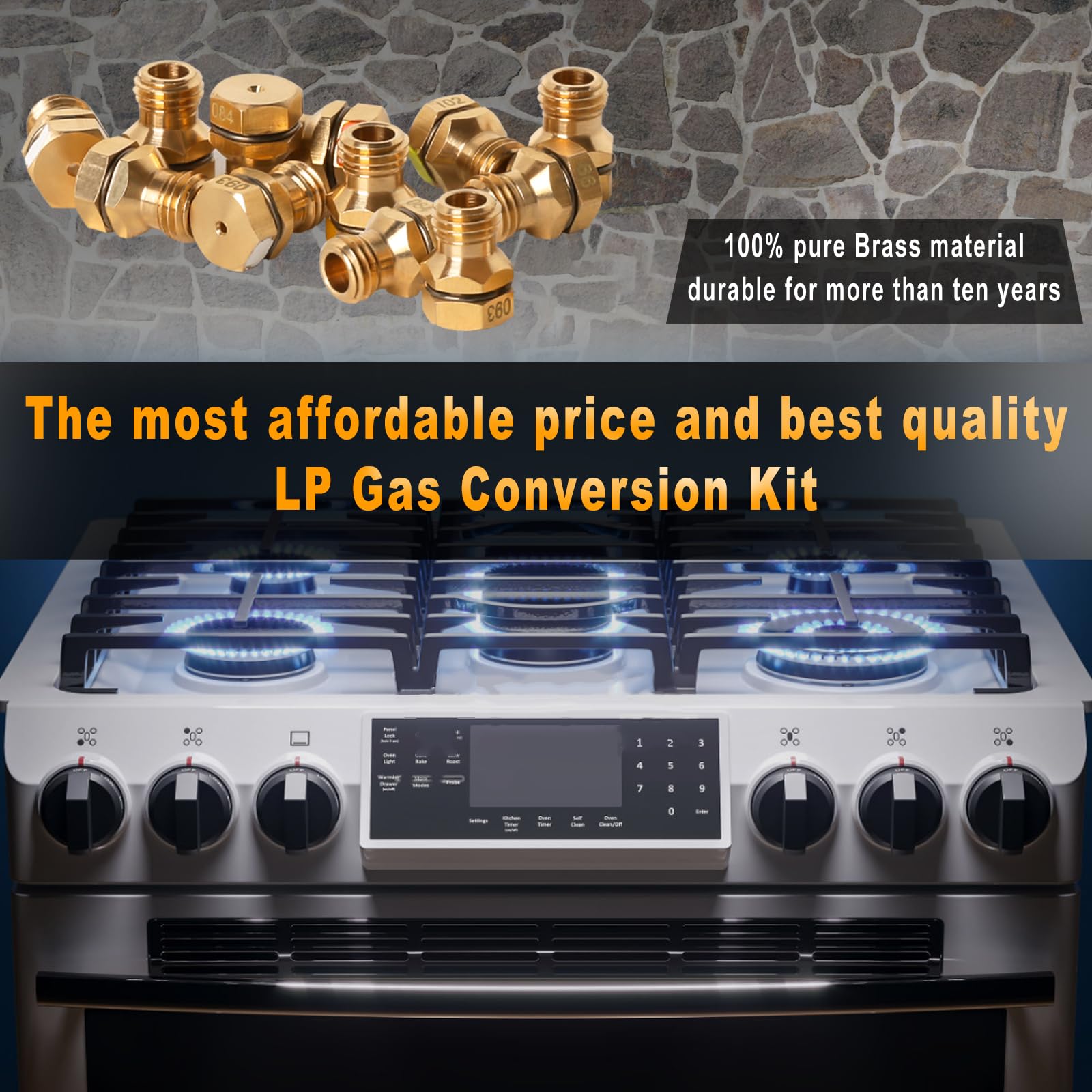 Gas Range Propane Conversion Kit WILPREP 36" Liquid Propane Gas Range