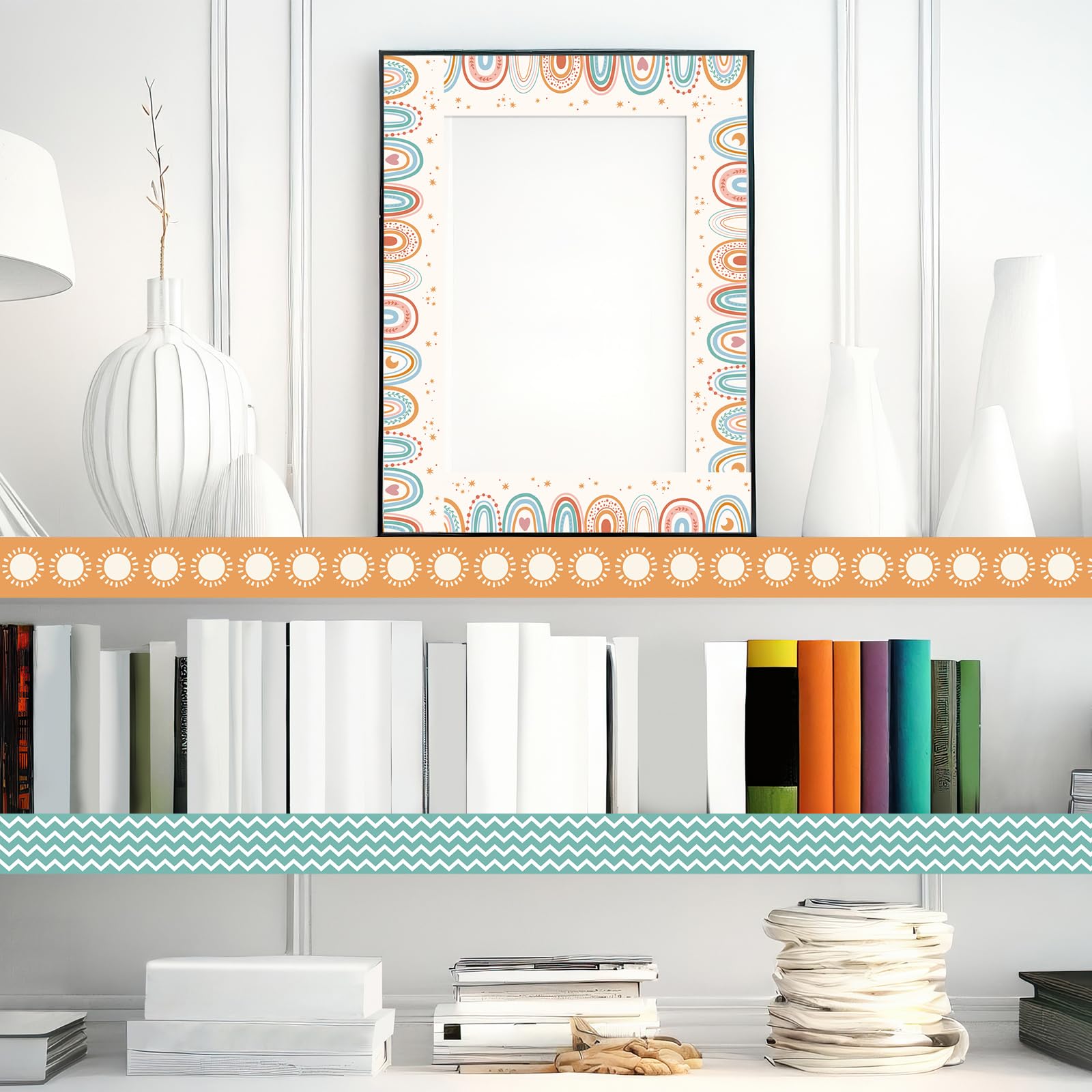 Snapklik.com : 86Ft Boho Paper Bulletin Board Borders Back To School ...