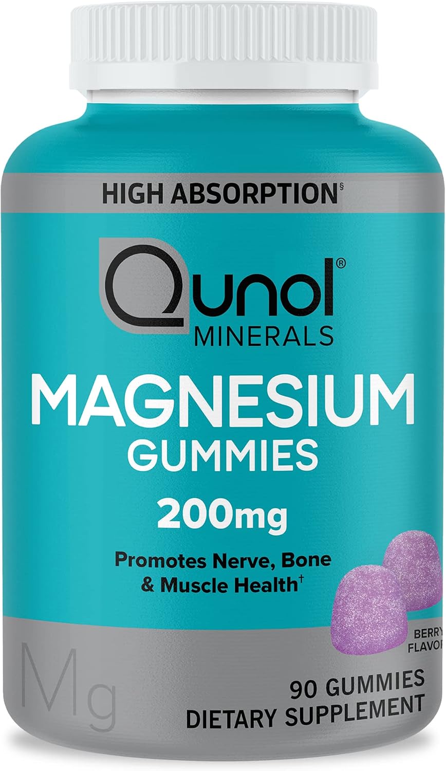 Amazon.com: Magnesium Gummies for Adults, Qunol 200mg Citrate Gummies ...