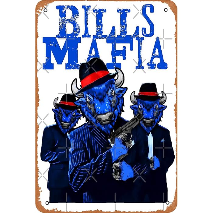 Buy NIUMOWANG Bills Mafia Poster Metal Tin Sign 8X12 Inches Man Cave ...